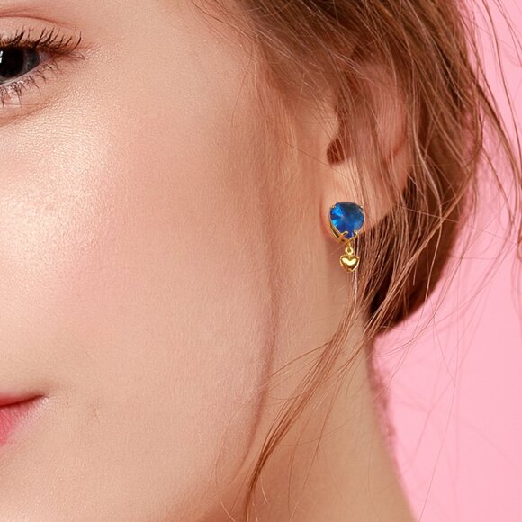 Jewelry | Royal Blue Rhinestone Earrings | Poshmark